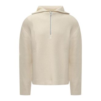Courr&egrave;ges Balaclava Wollpullover - - Knitwear - Herren - Beige - L