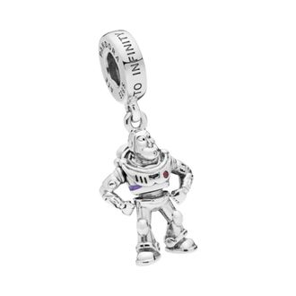 Pandora Femme, Accessoires, Gris, Taille: ONE Size Buzz l&Eacute;clair Pendentif Argent&eacute; avec Zirconium Cubique Rouge et &Eacute;mail Violet