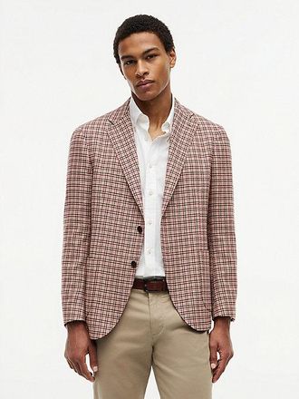 Tommy Hilfiger Blazer &agrave; boutonnage droit &agrave; micro-carreaux
