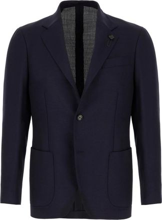 Lardini Homme, Vestes, Bleu, Taille: 2XL Blazer en laine &agrave; simple boutonnage