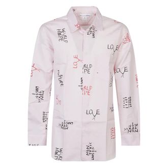 Comme Des Gar&ccedil;ons Graphic Print Chest Pocket Shirt - - Shirts - Herren - Rosa - L