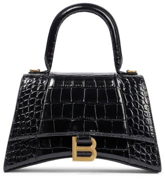 Balenciaga Schultertasche Hourglass XS aus Leder