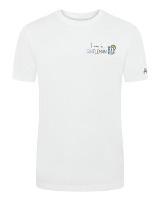 MC2 Saint Barth Summer T-Shirt mit kleinem Glas-Motiv in