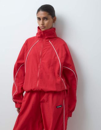 Collusion Nylon-Trainingsjacke in Rot, Kombiteil
