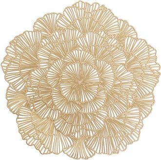 Valiclud 2 Stück PVC Geschirr Tischset Ginkgo Blatt Design rutschfest Wärmeisolierend Tassenmatten Für Zuhause