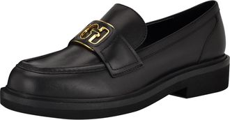 Guess Damen Shuttle Loafer, Schwarzes Leder 001, 38.5 EU