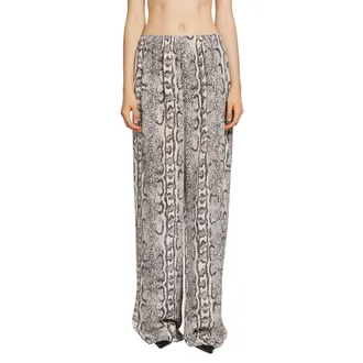 Balenciaga Python Print Silk Pyjama Pants