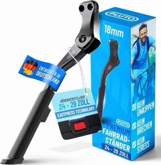Pluto Produkter Fahrradst&auml;nder 24-29 Zoll - H&ouml;henverstellbarer Hinterradst&auml;nder 18 mm aus Aluminium | MTB Fahrradst&auml;nder & E-Bike St&auml;nder | Rutschfester Fahrrad St&auml;nd