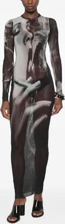 Jean Paul Gaultier Long Dress The Smoking Women Black Polyamide