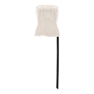 Rick Owens Top aus Denim - Bustier-Top - - - Tops - Damen - Wei&szlig; - XS