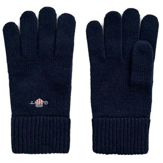 GANT Unisex Shield Wool Gloves Handschuhe, Marine, Standard