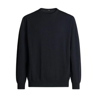 Kiton Luxuri&ouml;ser Cashmere Rundhalspullover - - Knitwear - Herren - Blau - 2XL