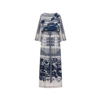 Pierre-Louis Mascia Femme, Robes, Multicolore, Taille: 40 FR Robe Maxi Imprim&eacute;e Florale Tetris