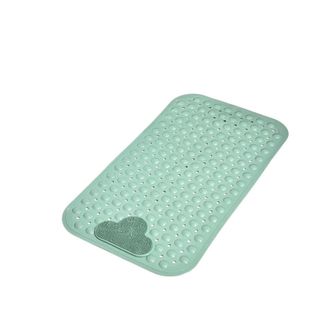 Generic 1 St&uuml;ck rutschfeste PVC-Duschmatte mit Saugn&auml;pfen und Abflussl&ouml;chern, Massageteppich for Badezimmer, Badewanne, Badteppiche, 15,7 x 27,5 Zoll(Green)