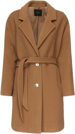 Pinko Pinko, Femme, Manteaux, Brun, Taille: 36 FR Belted Manteaux