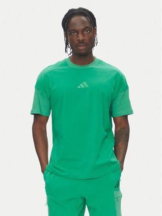adidas T-Shirt ALL SZN Colorblock JJ3676 Grün Loose Fit