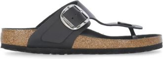 Birkenstock Femme, Chaussures, Noir, Taille: 36 EU Gizeh Big Buckle Regular Fit