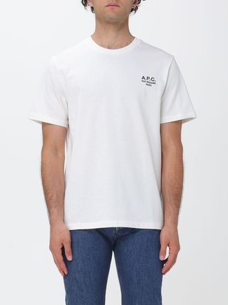A.P.C. A. P.C. T-shirt en coton &agrave; manches courtes avec logo imprim&eacute; contrastant