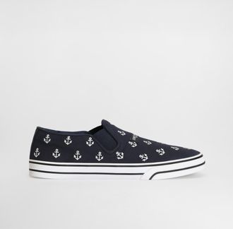 Dolce & Gabbana Sneaker Dg Sailing Aus Drill Mit Stickerei - Mann Sneakers Blue 41.5