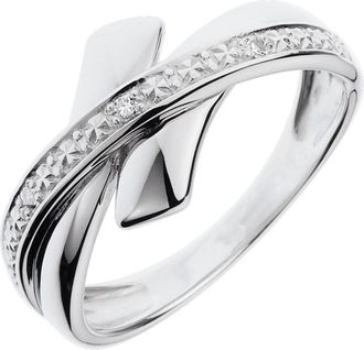 Edenly Ring Stammesschmuck- Weißgold mit Diamanten