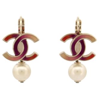 Chanel Ohrringe - CHANEL 2016 LOGO CC H&Atilde;NGENDE METALLPERLEN-OHRRING - Gr. unisize - in Gold - f&uuml;r Damen