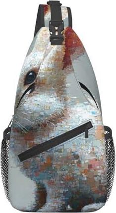 Generic Sac &agrave; bandouli&egrave;re color&eacute; en forme de lapin pour homme, sac &agrave; dos de randonn&eacute;e pour homme