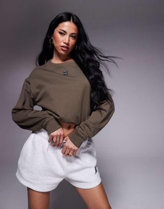 A|X Armani Exchange Sweat à logo - Kaki-Vert