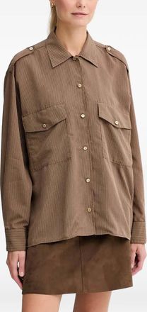 Sessun pinestripe shirt - Braun