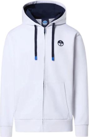 North Sails Homme, Sweatshirts et sweats &agrave; capuche, Blanc, Taille: 4XL Sweat &agrave; capuche zipp&eacute;