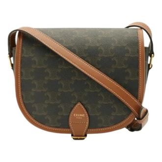 Celine Pre-owned Pochette Sac Bandouli&egrave;re Vintage - Femme - Pre-owned - Brun - Taille: ONE Size