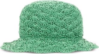 Red Valentino raffia bucket hat - Vert