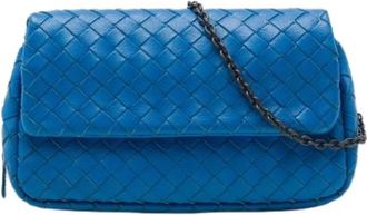 Bottega Veneta Pre-owned Gewebte Leder Umh&auml;ngetasche - - Pre-owned - Damen - Blau - ONE SIZE