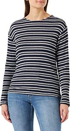 Only Onlcody L/S Back Tie Top CS JRS T-Shirt &agrave; Manches Longues pour Femme, Night Sky/Rayures : lgm, XS