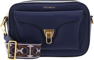 Coccinelle Beat Soft Ribb Crossbody Bag Grained Leather Royal Blue