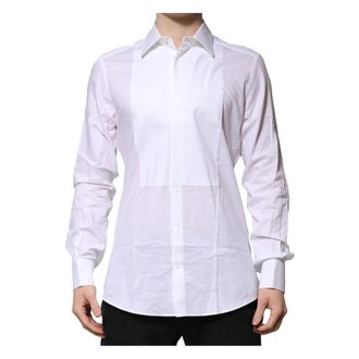 Dolce & Gabbana Wei&szlig;es Baumwoll-Popeline Formelles Hemd - - Shirts - Herren - Wei&szlig; - S