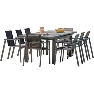 DCB Garden Venise - Ensemble repas de jardin 8 places en aluminium Dcb Garden