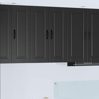 vidaXL vidaXL Armoire de cuisine Noir 60 x 31 x 80 cm Bois ding&eacute;nierie