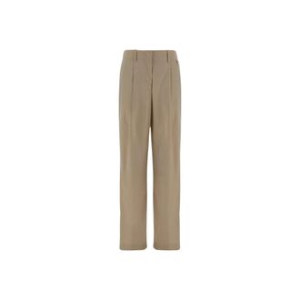 Herno Wide Pantalons - Femme - Pantalons - Beige - Taille: 36 FR
