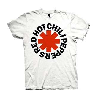 Red Hot Chili Peppers Asterisks Herren-Kurzarm-T-Shirt wei&szlig;. Offiziell lizensiert
