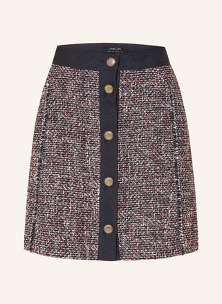 Marc Cain Tweed-Rock Mit Glitzergarn blau