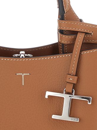 Tod's Grained Calfskin Leather Top Handle Bag - Brown