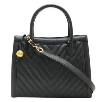 Chanel Pre-owned Chevron Leder 2-Wege-Tasche - - Pre-owned - Damen - Schwarzk - ONE SIZE