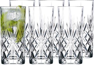Lyngby Glas Krystal Melodia Highball Glas, Longdrinkglas, 36 cl, 6 Stck