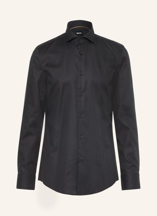 HUGO BOSS Hemd Hank Slim Fit schwarz