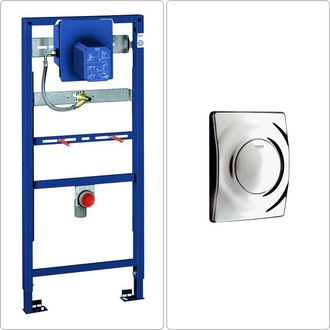 GROHE Rapid-SL Urinal Vorwandgestell mit Surf Bet&auml;tigungsplatte, chrom - Grohe