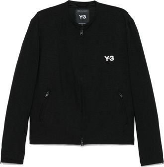 Yohji Yamamoto Jacke mit Logo-Print - Schwarz