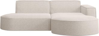 KAISER Ecksofa, Sofa L form, Couch L form MODENA L STUDIO stoff Neve Ecru Rechts
