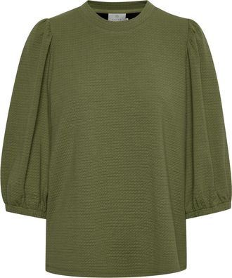 Kaffe Langarm-Shirt KAjanna Damen Shirt 3/4 Arm Rundhals L, Capulet Olive L