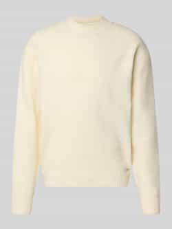 Review Relaxed Fit Strickpullover aus Material-Mix mit Baumwoll-Anteil