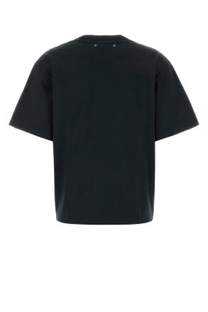 Golden Goose Womens Slate Cotton T-Shirt Washedblack Exterior Exterior: T-shirts And Polos